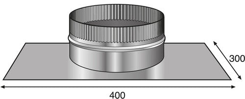 Chimney Flashing Plate ~ Galvanized – Ember Heating